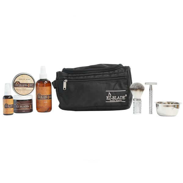 Mens Safety Razor Shave Kit Toiletry Bag | EZ BLADE – EZ BLADE Shaving ...